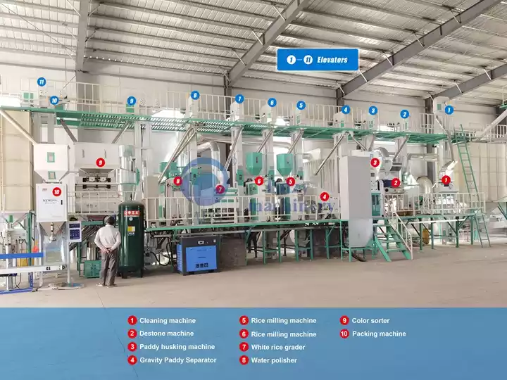 50-60Tons Per Day Complete Set Rice Processing Unit With Affordable Price